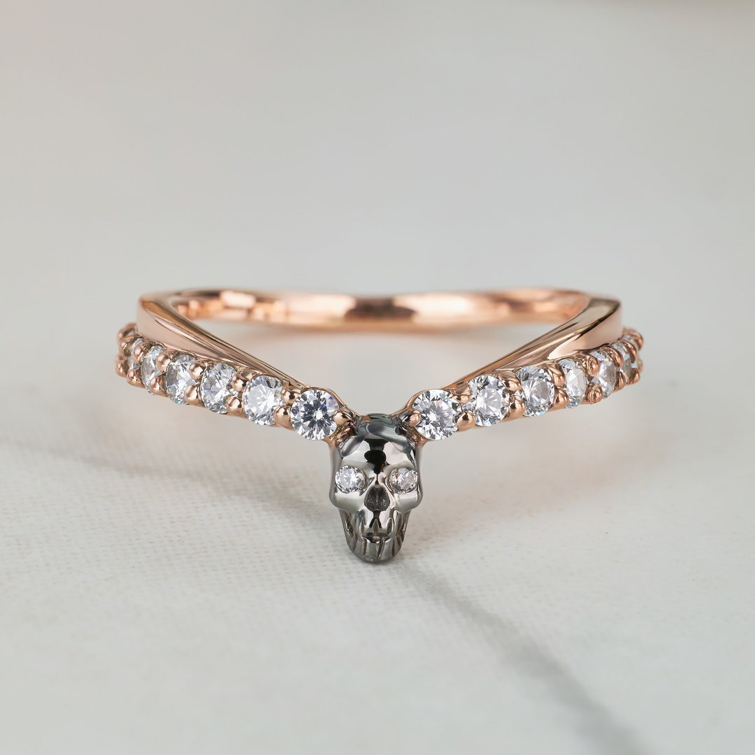 Womens Skull Wedding Rings