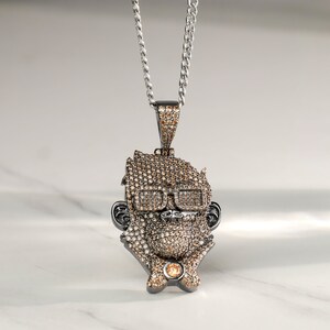 Iced Out Monkey Pendant Necklace Wearing Goggles Funky Monkey Hip Hop ...