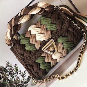 Crochet Colorful Tote Bag,multi Color Women's Bag,handmade Colorful Bag ...