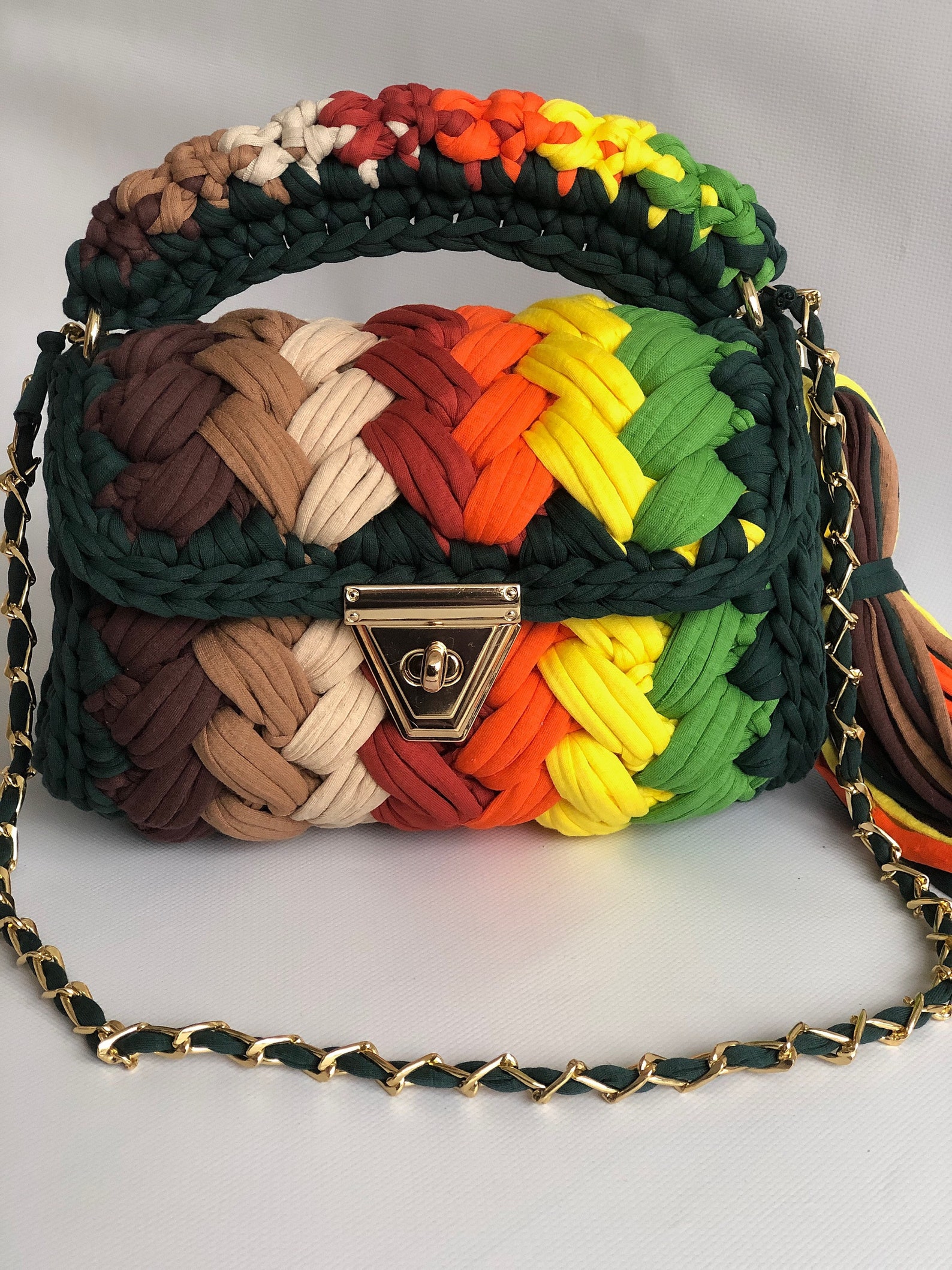 Crochet Colorful Bag/colorful Shoulder Bag/ Personalized - Etsy