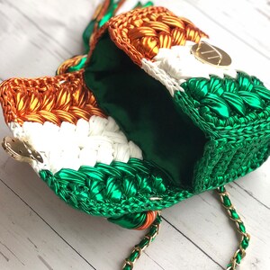 Leather Metallic Colorful Crochet Woven Luxury Women Bag, Multicolor ...