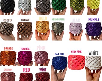 PREMIUM YARNS LEATHER, Leather T-shirt Yarn, Crochet Leather Look Yarn ...