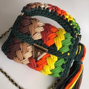 Crochet Colorful Bag/colorful Shoulder Bag/ Personalized - Etsy