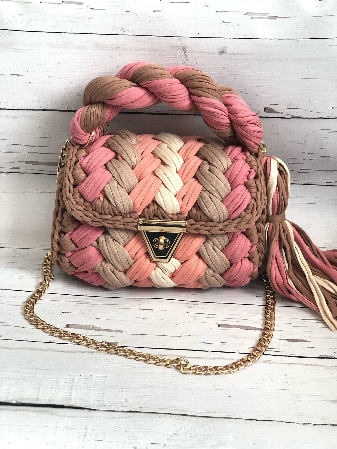 Multicolor Crochet Bag/colorful Shoulder Bag/handmade Women Bag/capri ...