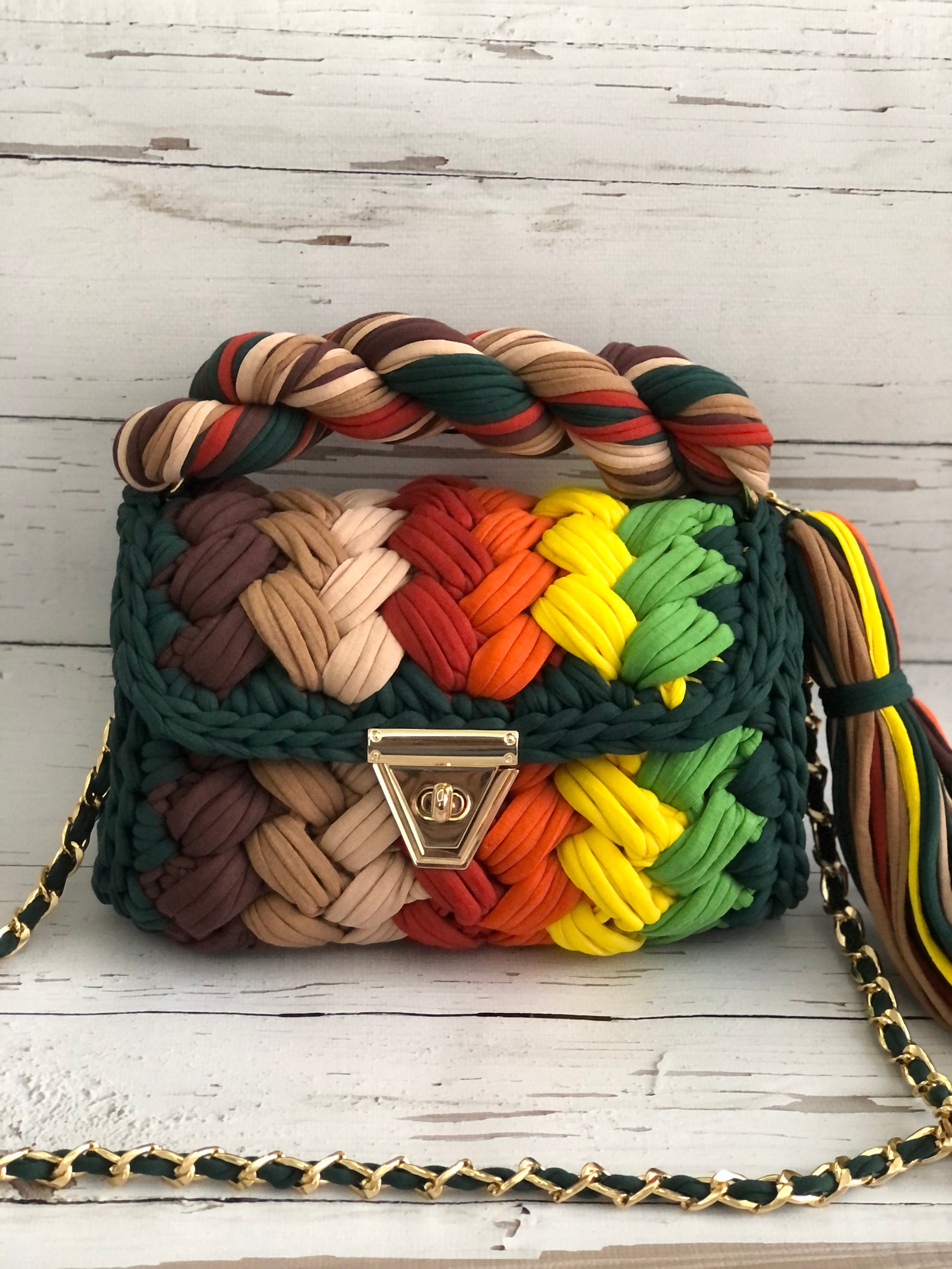 Colorful Crochet Handmade Bag Multi Color Personalized Bag - Etsy