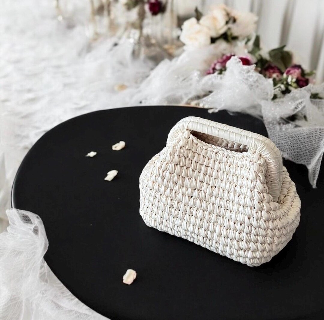 Crochet Wedding Clutch: Elegant Handmade Bridal Purse - Etsy