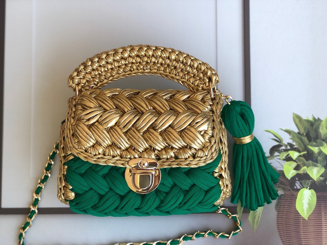 Metallic Bag / Capri Luxury Bag/hand Woven Metallic Bag/handmade ...