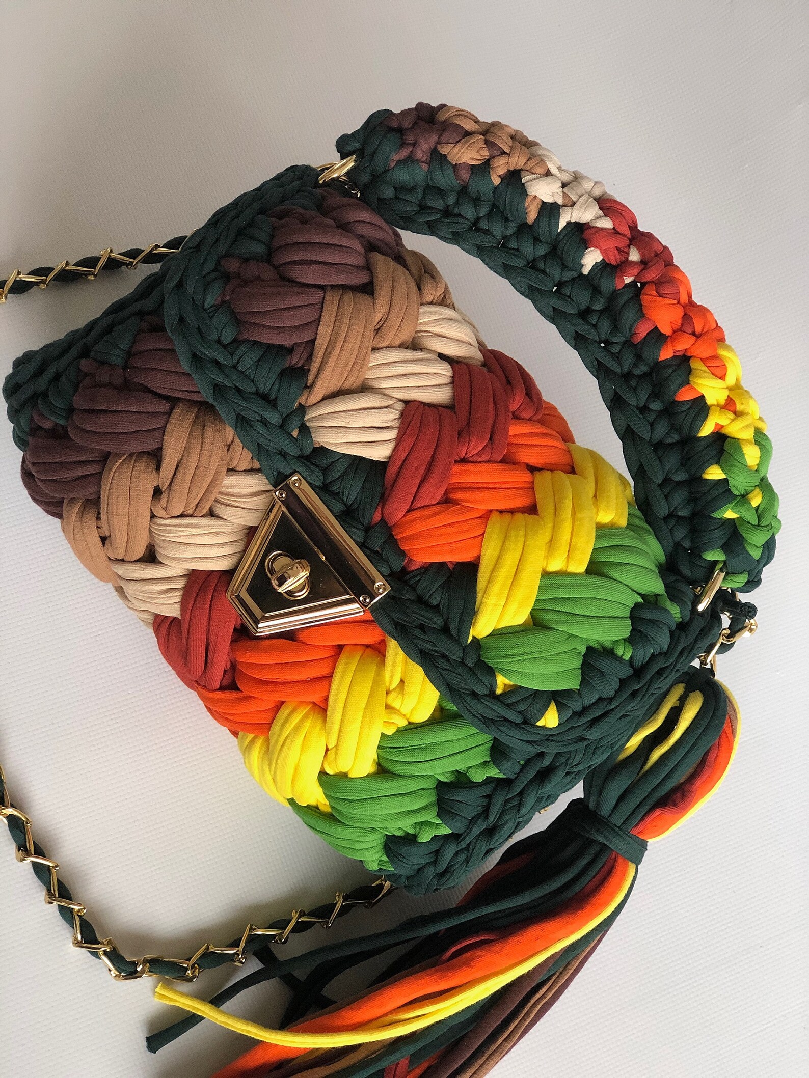 Crochet Colorful Bag/colorful Shoulder Bag/ Personalized - Etsy