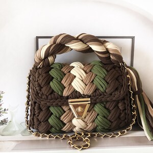 Crochet Colorful Tote Bag,multi Color Women's Bag,handmade Colorful Bag ...