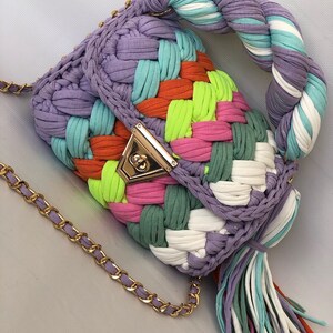 Multi Color Bag/ Handmade Crochet Bag / Capri Luxury Bag / - Etsy