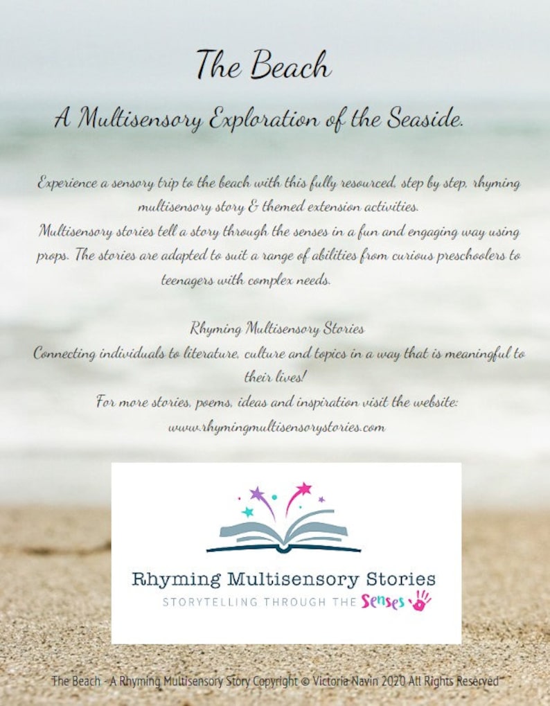 The Beach Sensory Story and Sensory Rich Activities for Neurodiverse ...