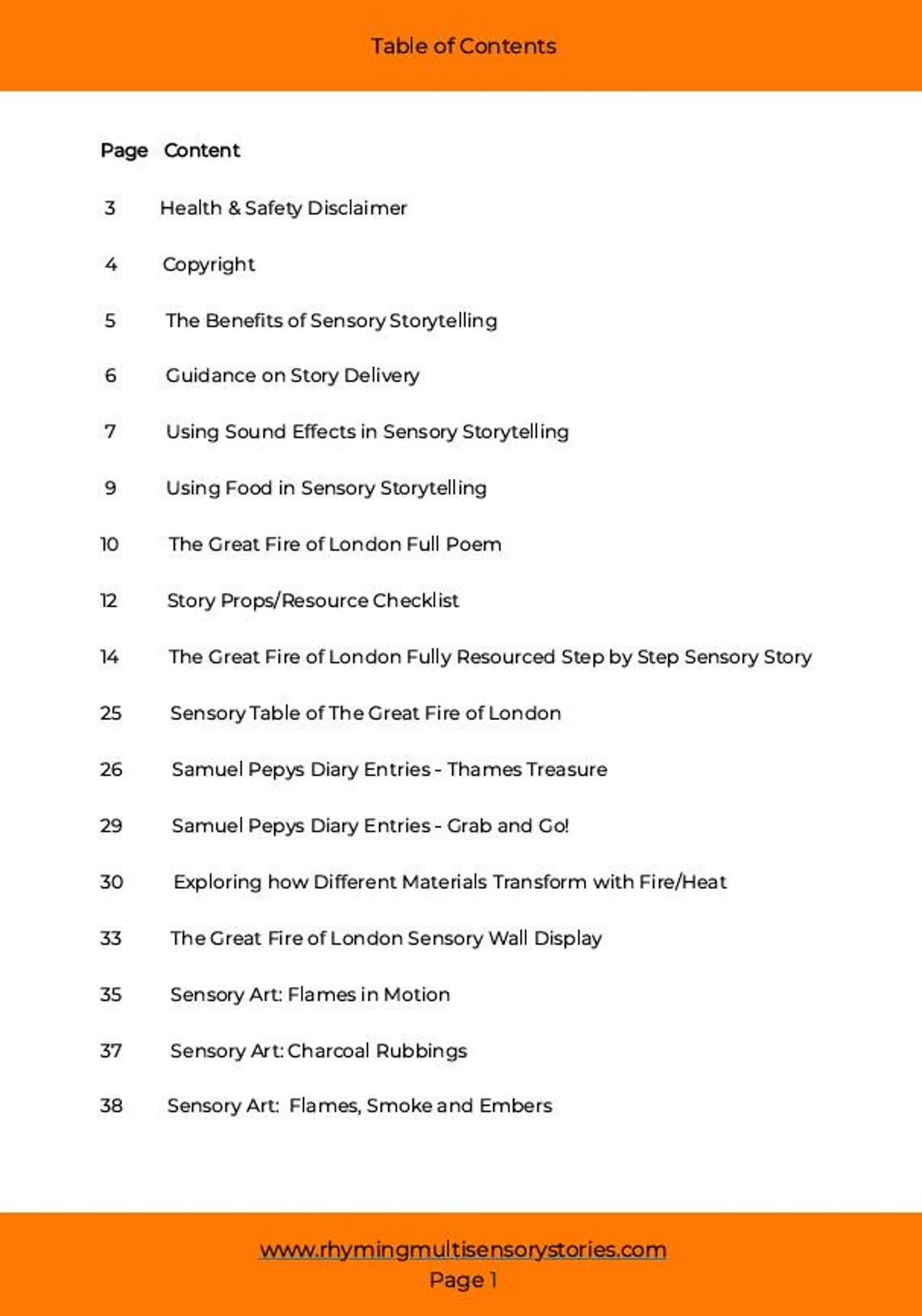 The Great Fire of London Sensory Story and Sensory Rich Activities for ...
