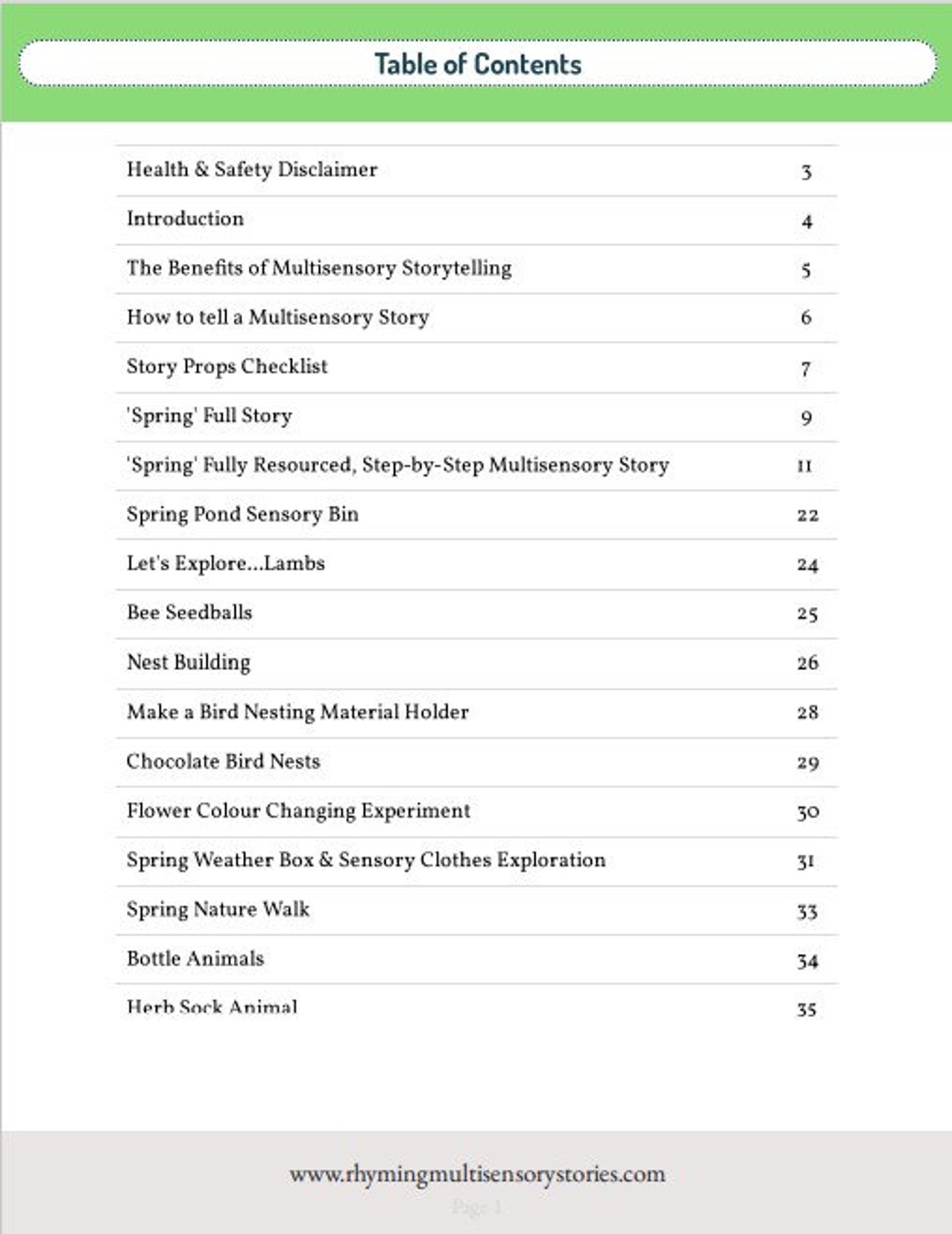 Spring Sensory Story and Sensory Rich Activities for Neurodiverse ...
