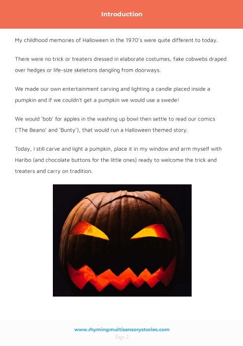 Halloween Sensory Story Teaching Resource Pack With Themed Sensory ...