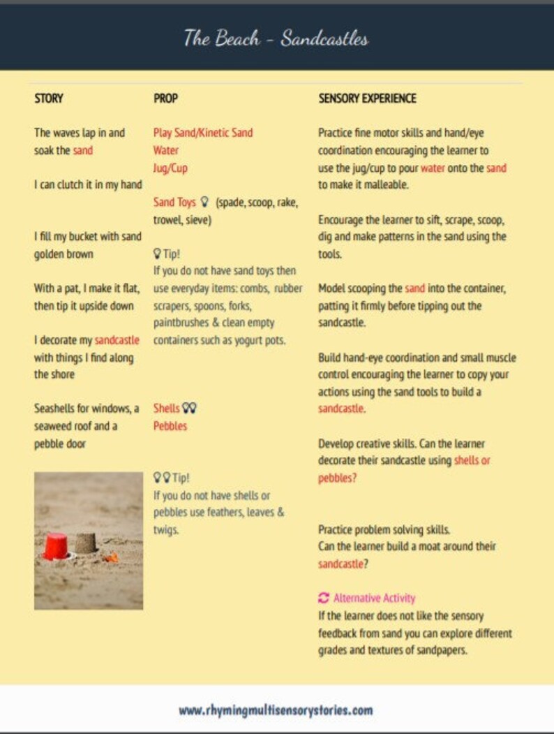 The Beach Sensory Story Teaching Resource Pack With Themed Sensory ...
