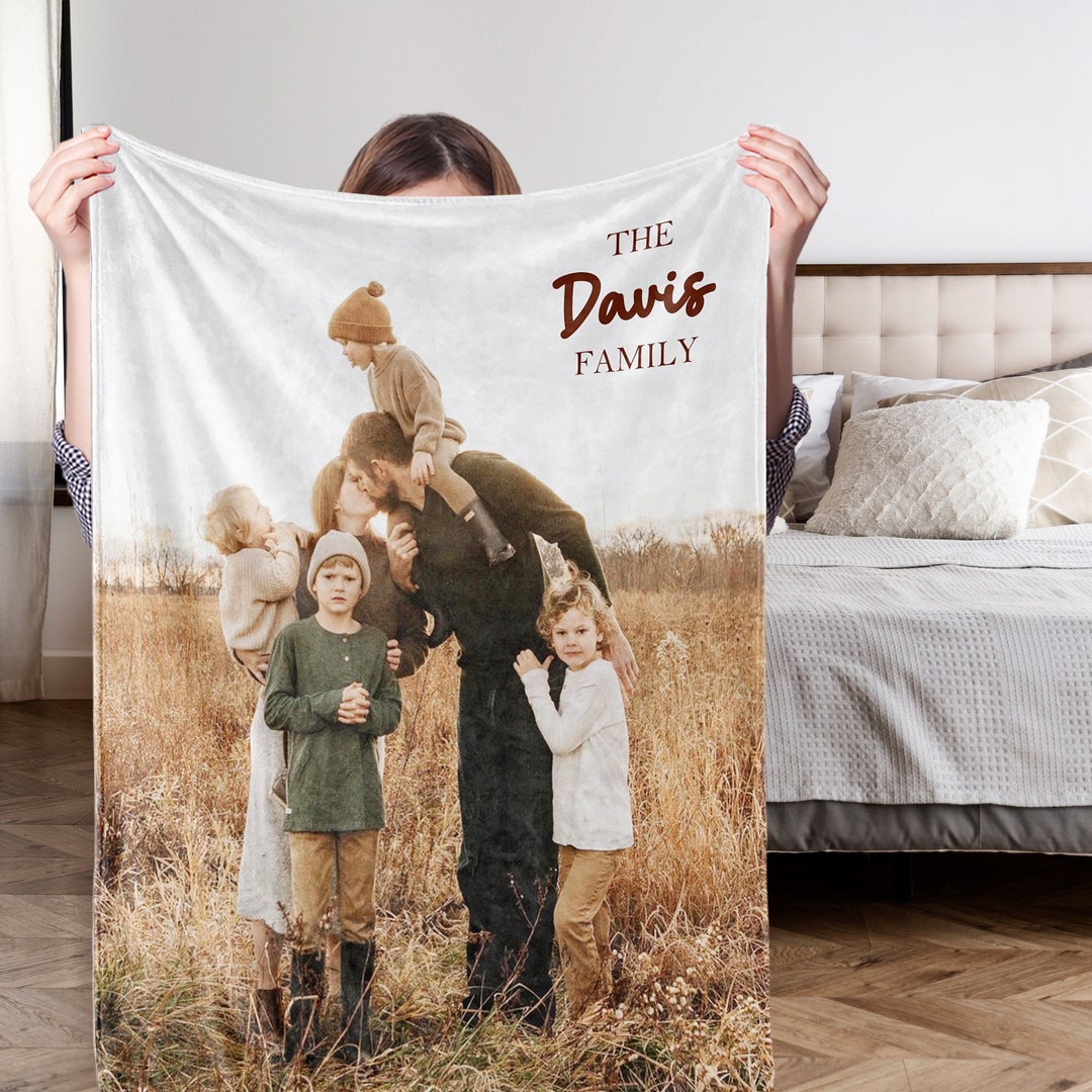 Personalized Family Blanket, Photo Blanket, Custom Your Own Photo ...