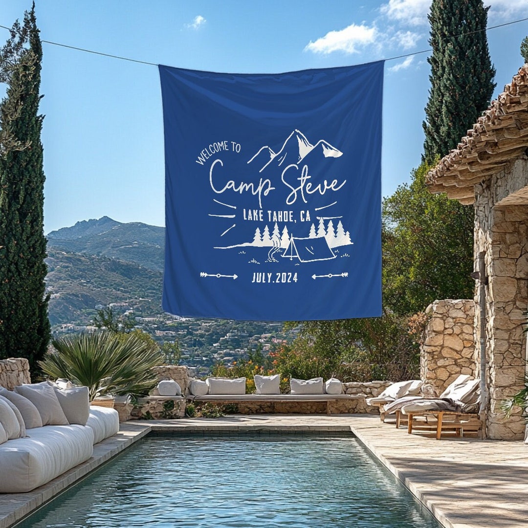 Personalized Camp Bachelorette Banner, Personalized Gift, Camp Flag or ...