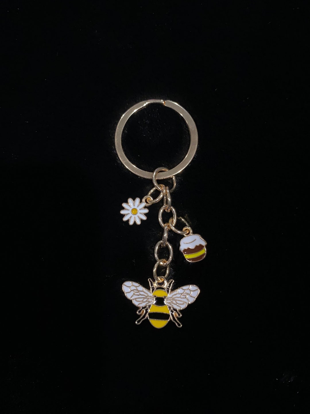 Bumble Bee Keychain | Summer | Yellow | Black | Purse Charms | Purse ...