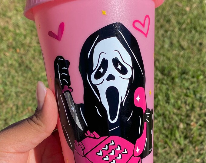 Scream Cup/ Ghost Face Cup/ Halloween Cup/ Scream Tumbler/ Scream Movie ...