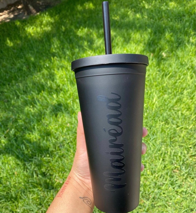 Black Matte Starbucks Cup/black Matte Cup/custom Starbucks Cup/black ...