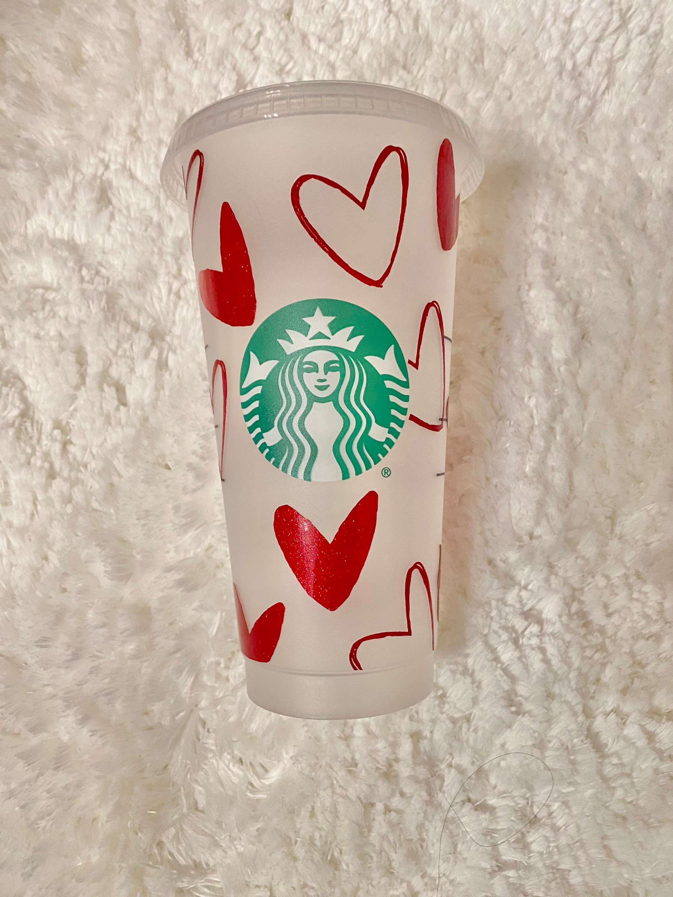 Heart cup/ Heart Starbucks cup/ Heart tumbler/ heart design/ | Etsy