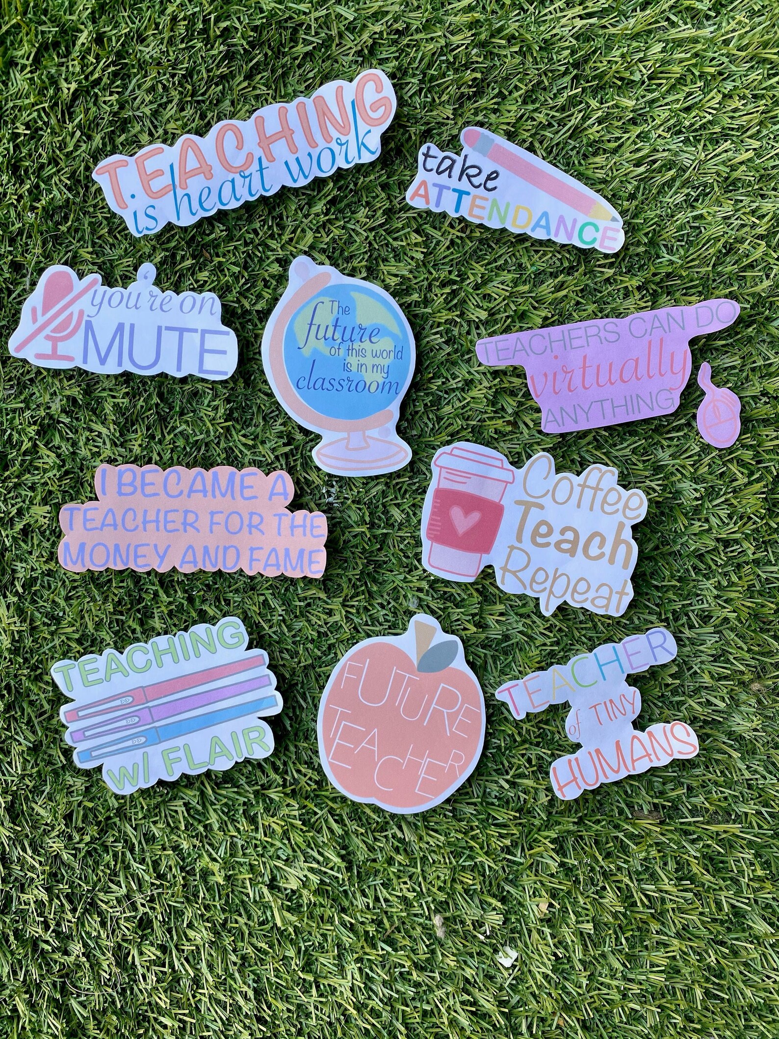 Cute Aesthetic Teacher Stickers Funny Teacher Educator | Etsy