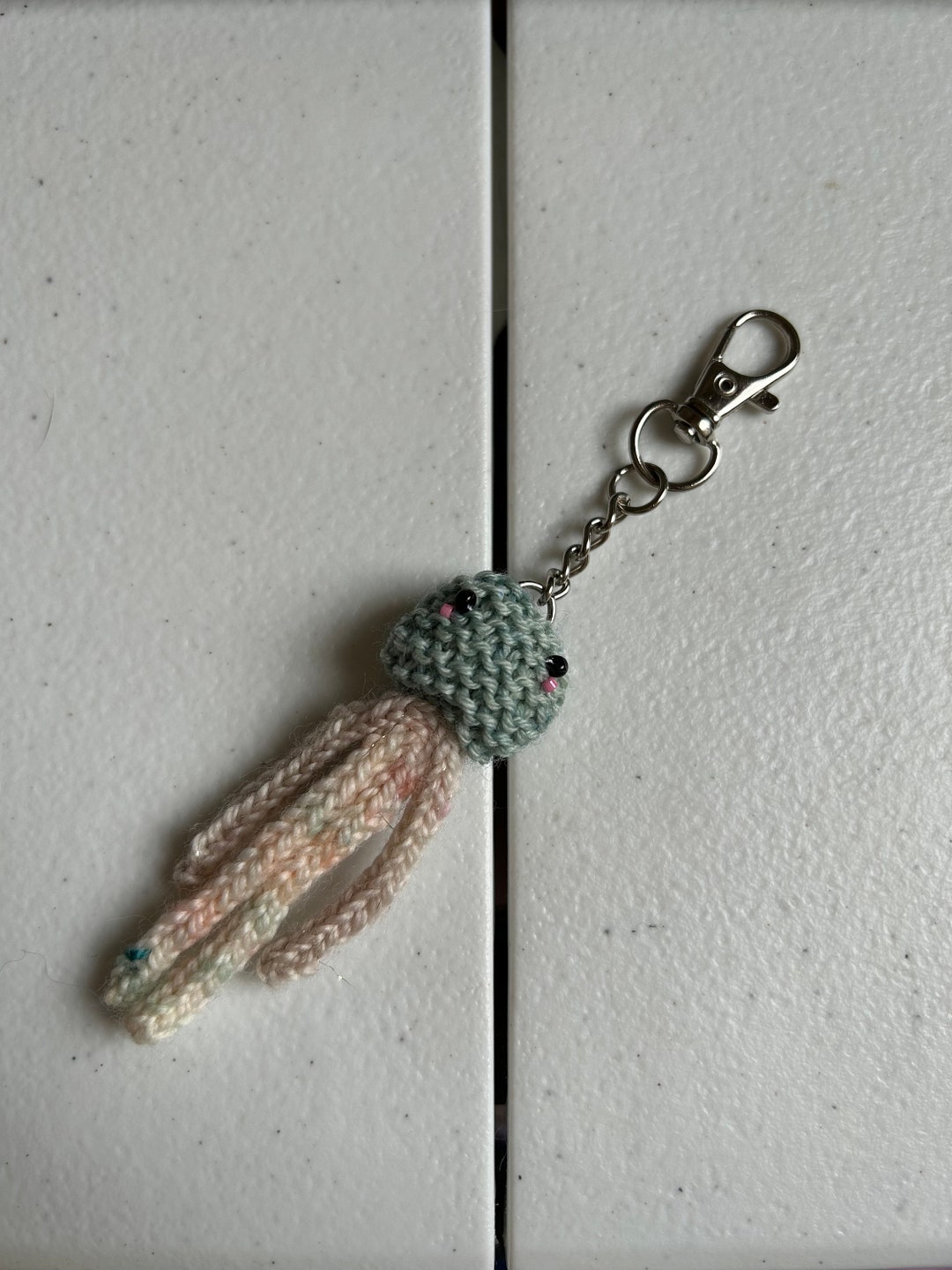 Transsexual Flag Themed MEEP, Abinormalcreates, Knitted, Cute, Keychain ...