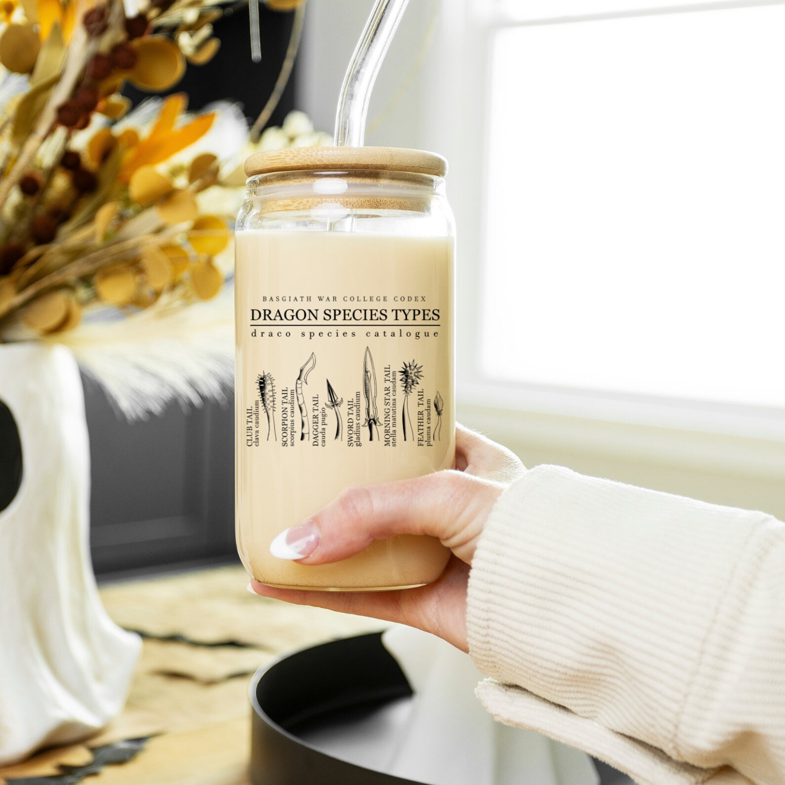 Fourth Wing Glass Tumbler, Iced Coffee Cup, Book Lover Gift, Fantasy ...