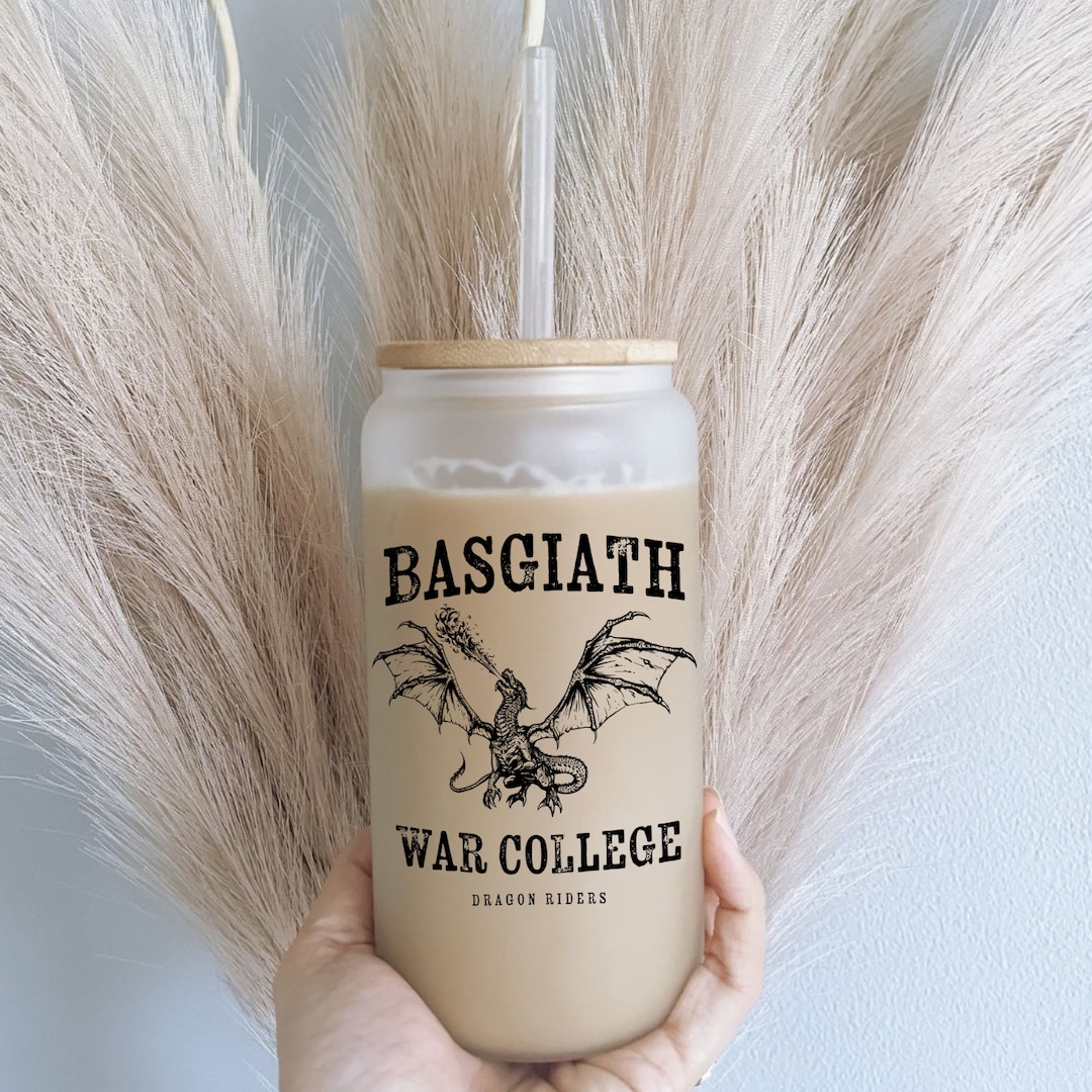 Fourth Wing Glass Tumbler, Iced Coffee Cup, Book Lover Gift, Fantasy ...