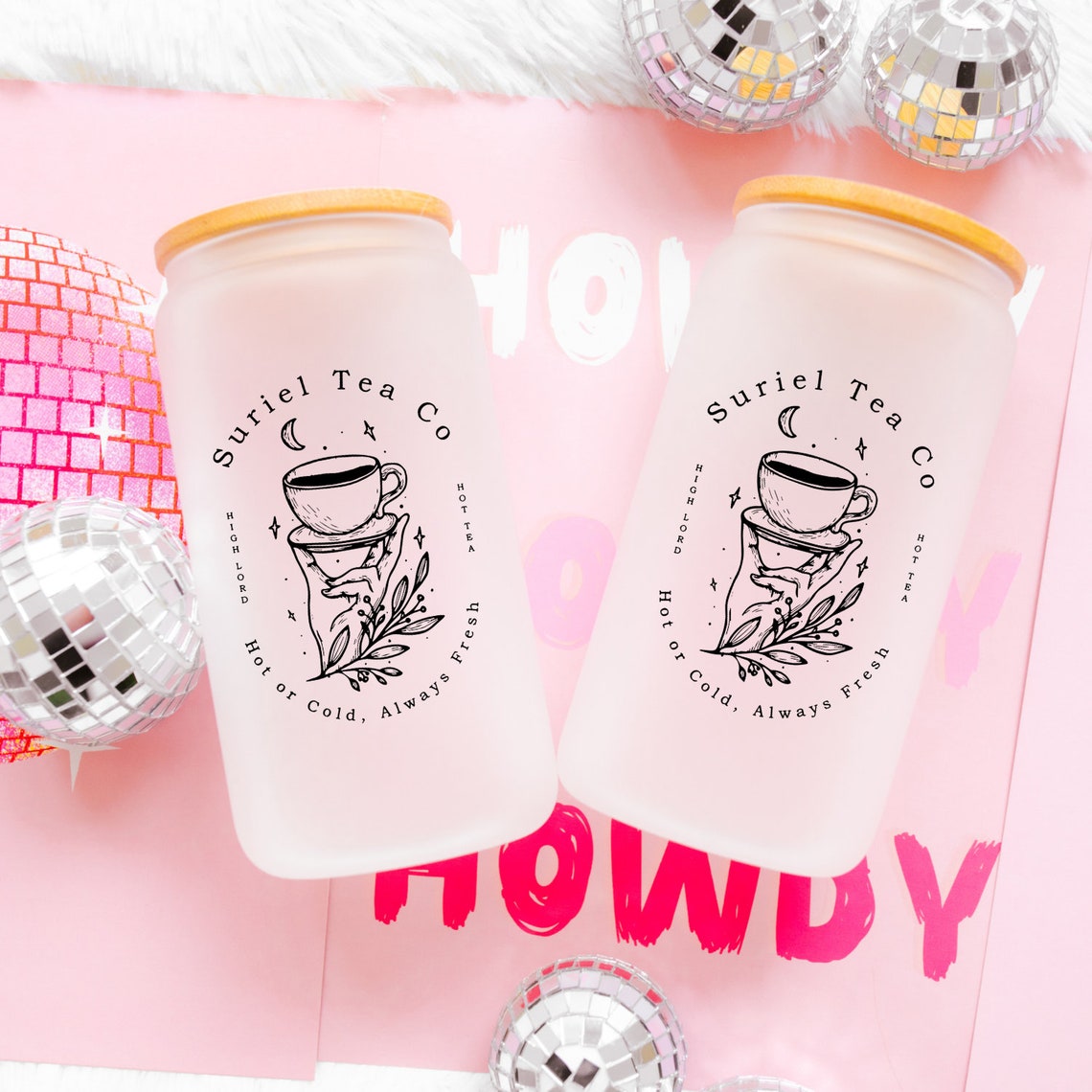 Suriel Tea Co Iced Coffee Cup, ACOTAR Cup, Gift for Her, Him, Fantasy ...