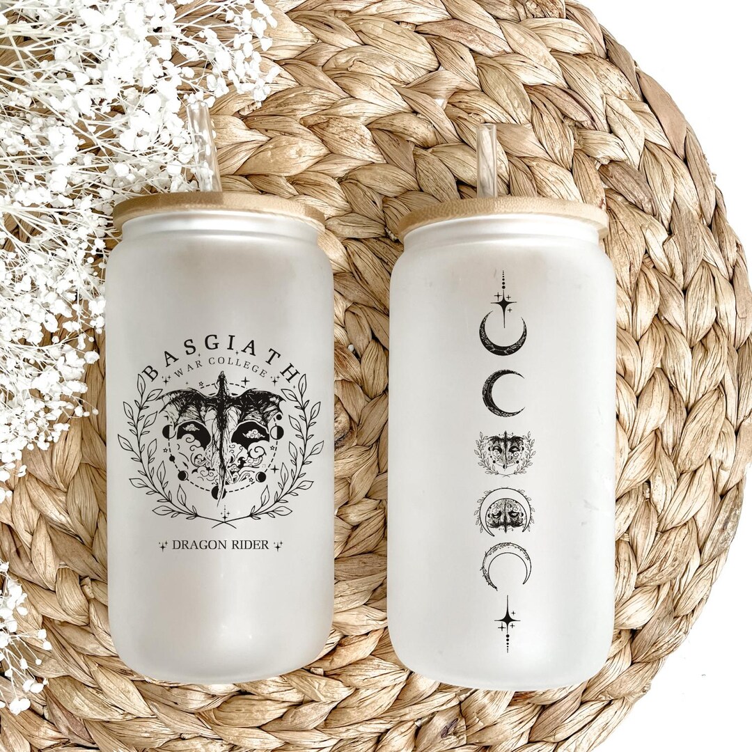 Fourth Wing Glass, Basgiath War College Iced Coffee Cup, Book Lover ...