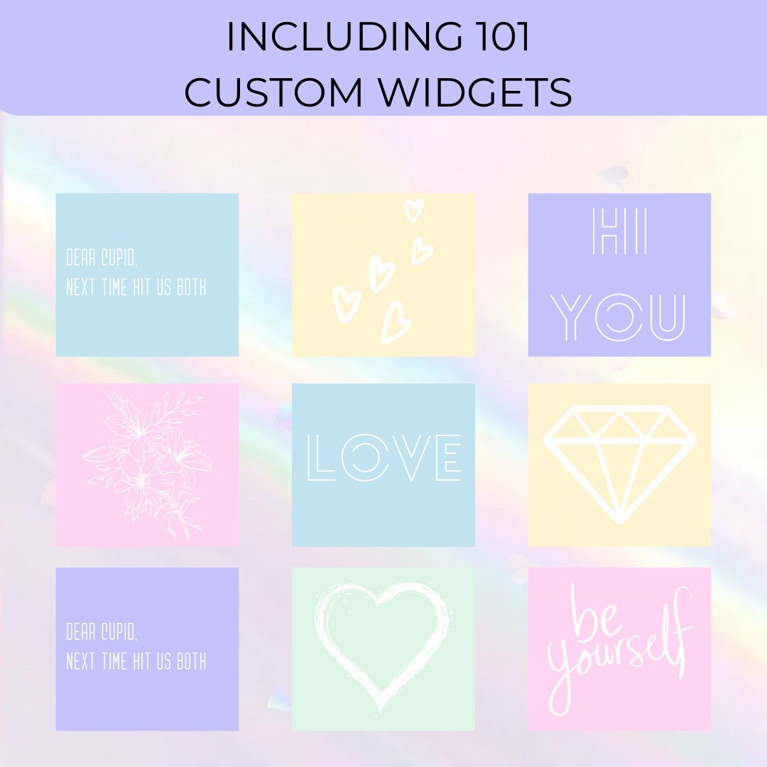 Cute Pastel App Icon Pack IOS 14 Quote Photo Widgets Customize Home ...