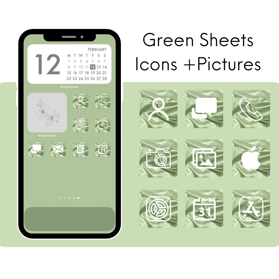 Fogli verdi App Icon Pack / IOS 14 / Widget foto / - Etsy Italia