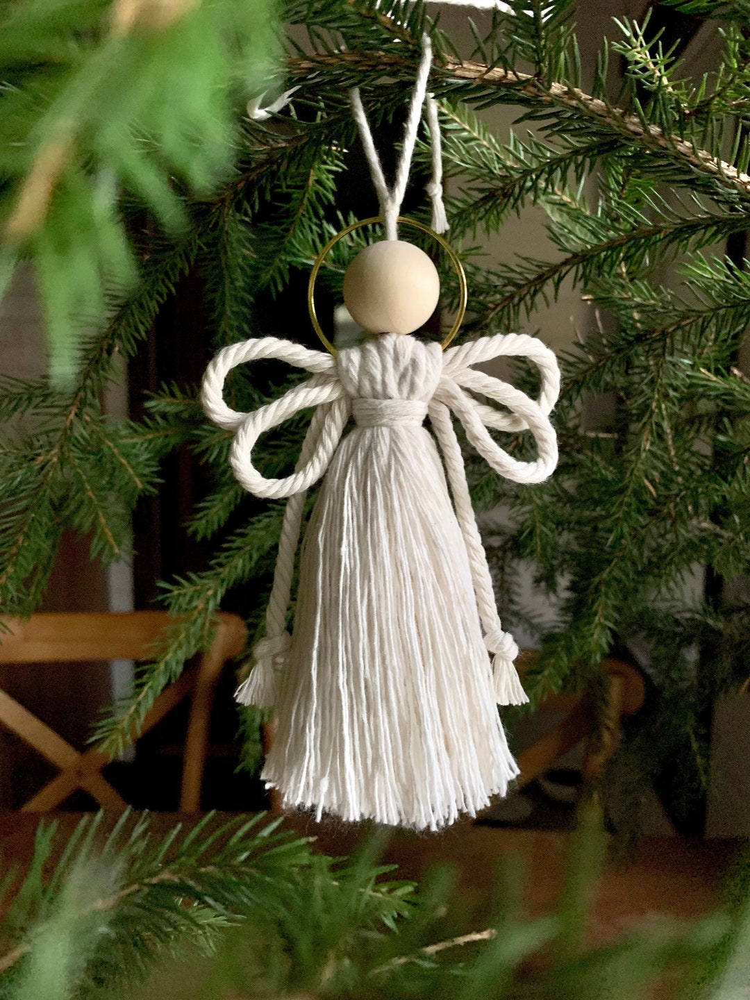 Macrame Angel Ornament Guardian Angel Fairy Ornament - Etsy