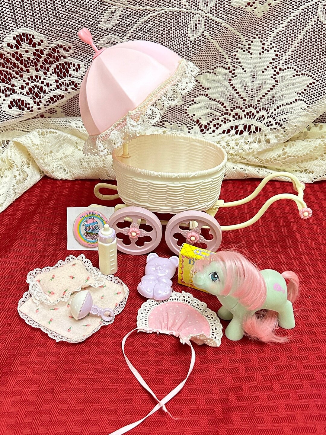 My Little Pony MLP Buggy Carriage Baby Cuddles With Baby Pony ...