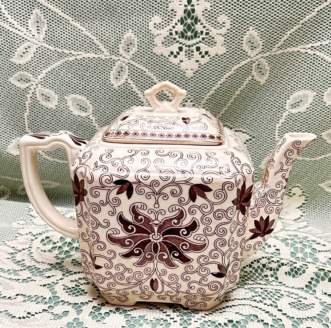 Mason’s Ironstone Tea Pot Brown Bow Bells 1930’s England - Etsy