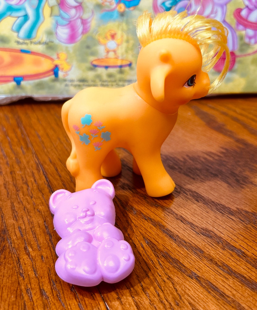 Vintage My Little Pony Friends Leafy the Calf W/ Teddy Bear Brush G1 ...