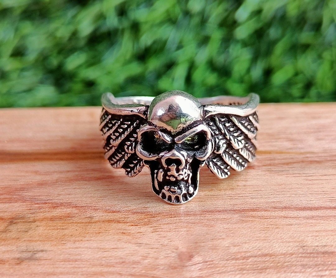 Vintage Skull Face Ring\ Vintage Skull Face Ring\ Skull Ring\ Ring for ...
