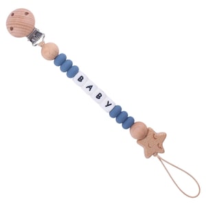 Cartoon Pacifier Attachment Personalized First Name, Beech Smiling Face ...