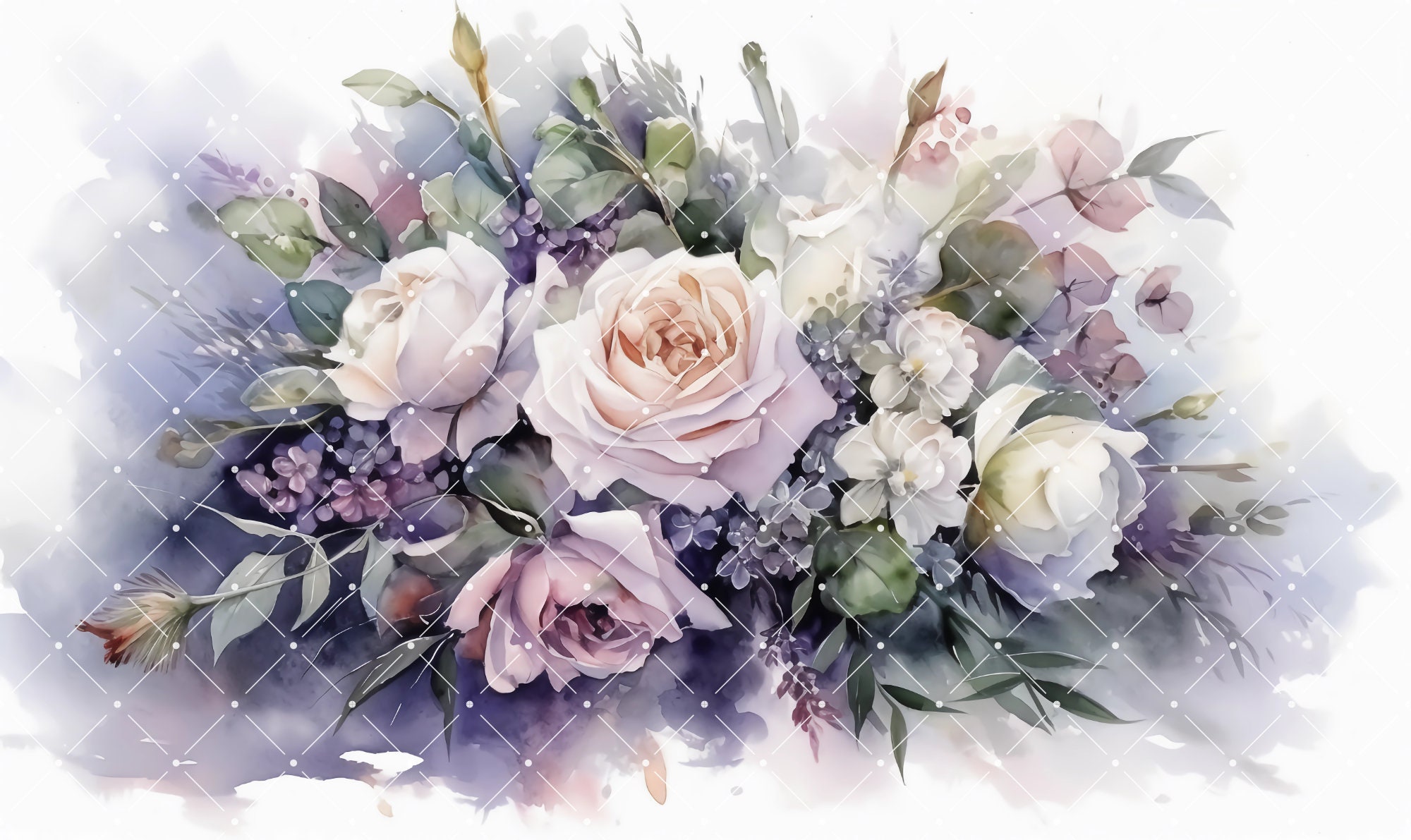 Set of 5 Colorful Watercolor Roses Printable Wall Art, Garden Roses ...