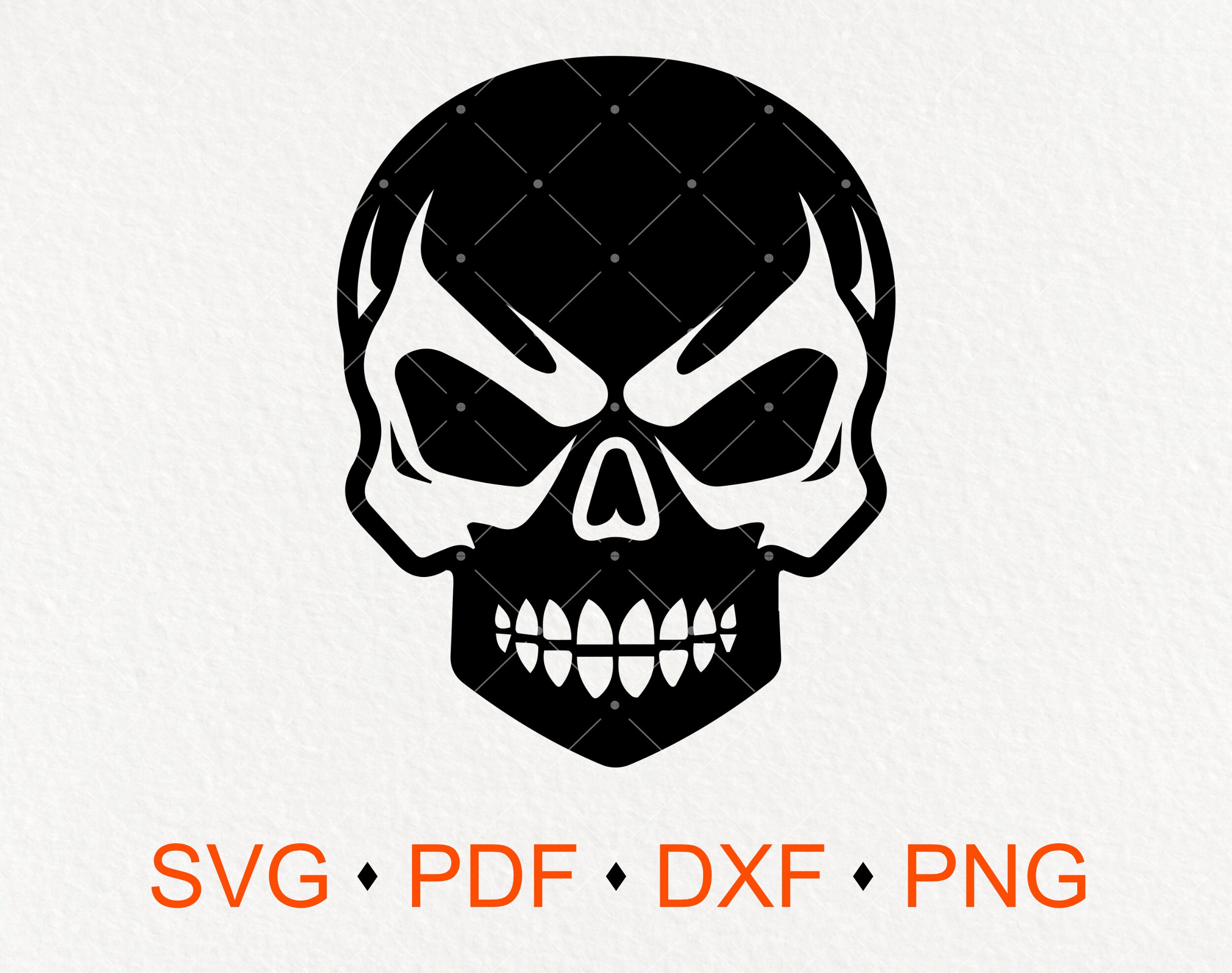 Skull Svg Clipart Cut Files For Silhouette Cricut Dxf Premium