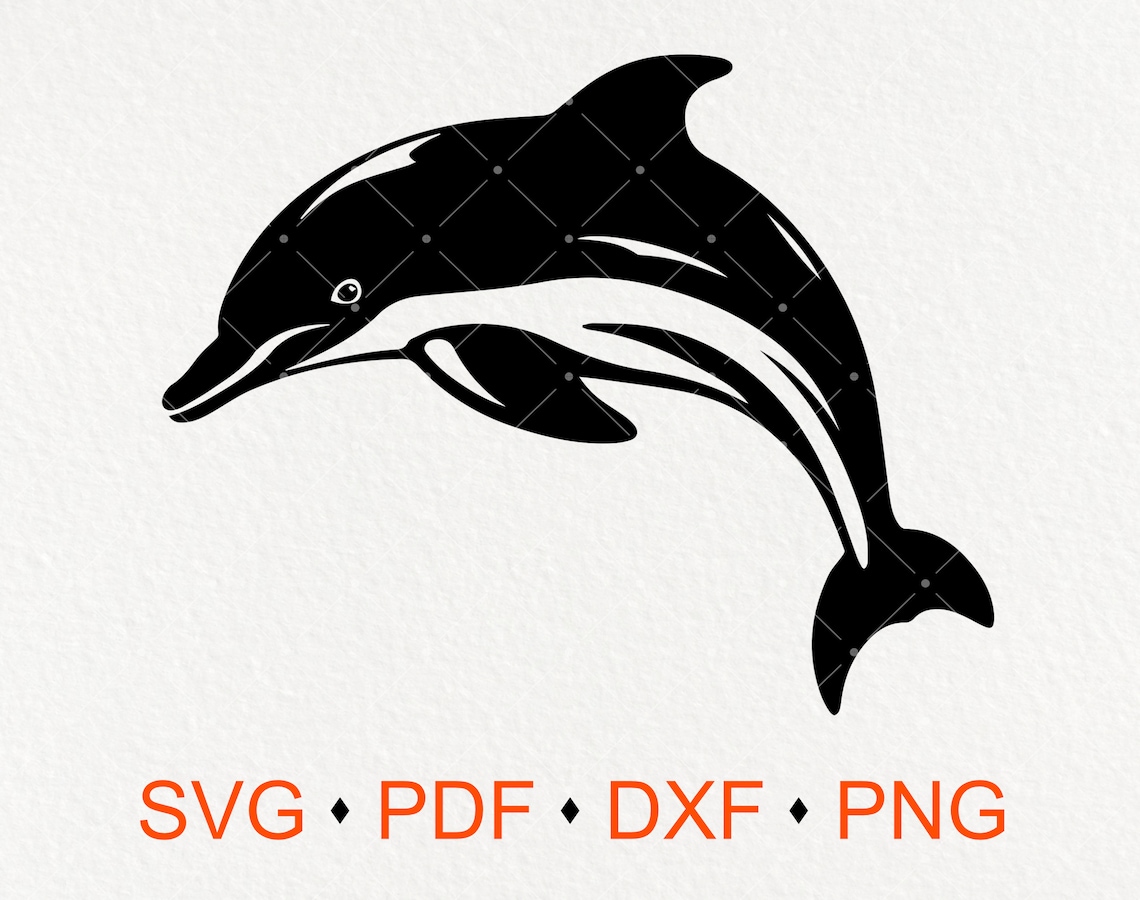Dolphin SVG Cut File - Dolphin Clipart for Crafts - Instant Download - Etsy