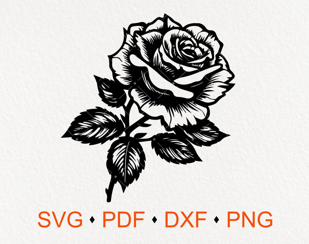 Rose Flower Svg,rose Clipart, Digital Download - Roses Template ...
