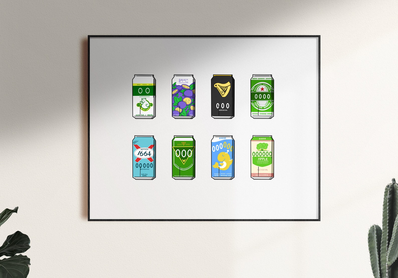 Beer Poster Beer Infographic Kitchen Wall Art Geeky Gift Bar Decor Bar ...