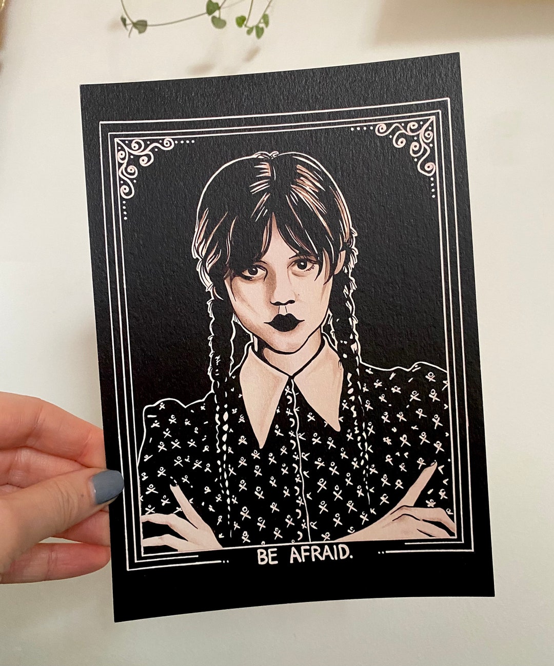 A5 Wednesday Addams ‘be Afraid’ Giclée Print - Etsy