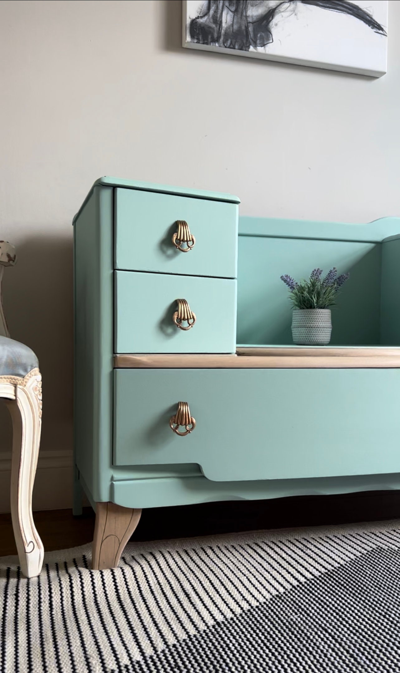 Rare Harris Lebus Vintage Art Deco Dressing Table Dresser Chest of ...