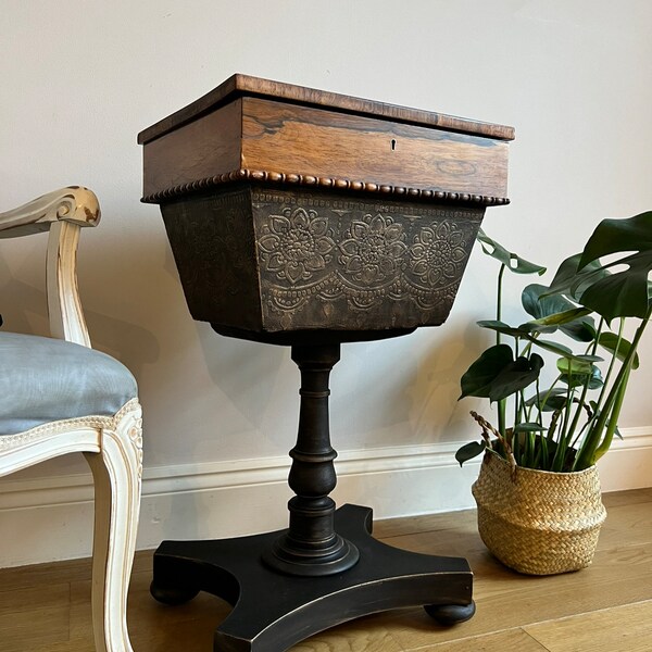 Antique Sewing Box Table - Etsy