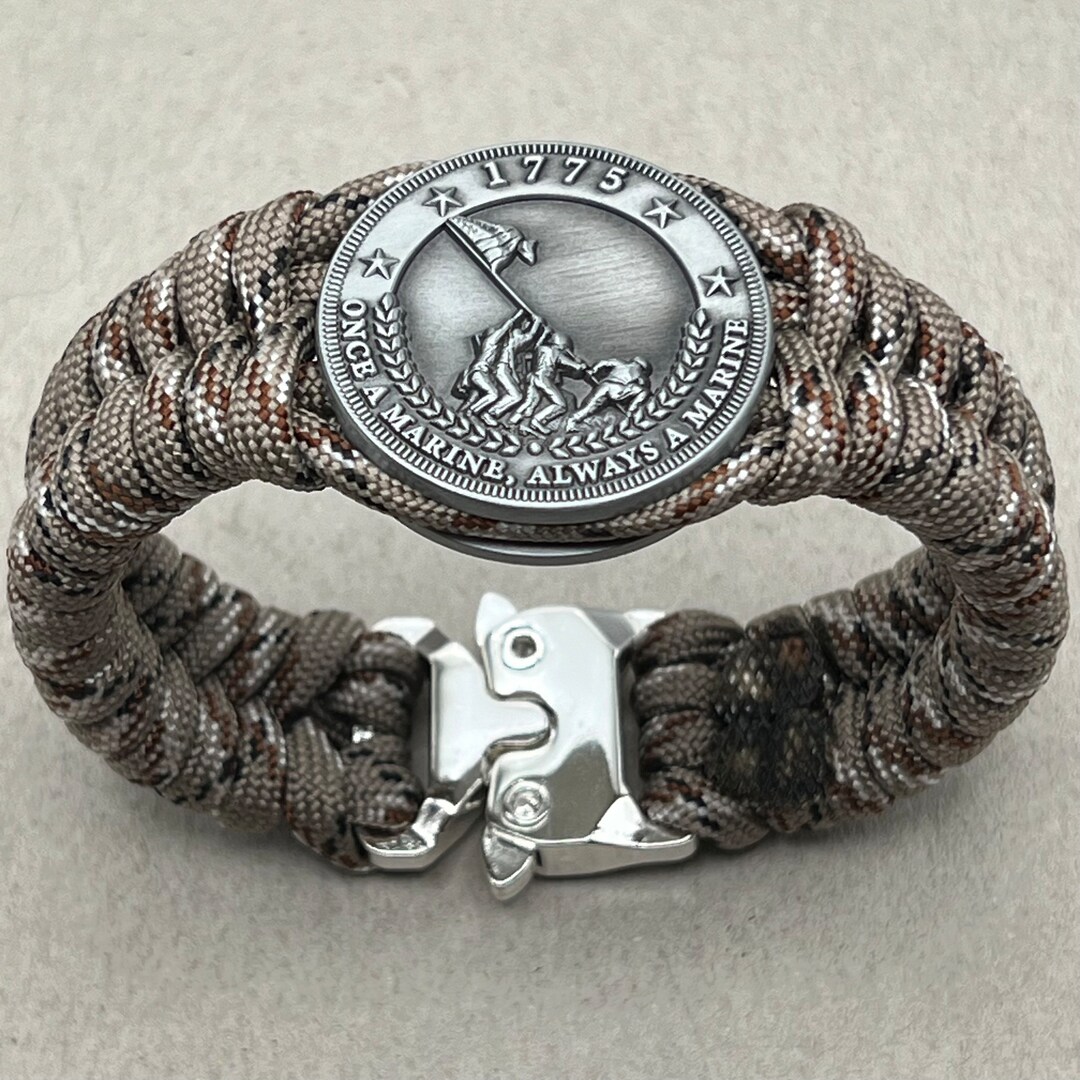 USMC Iwo Jima Bracelet, Marine Corps Veteran Retirement Gift, Military ...