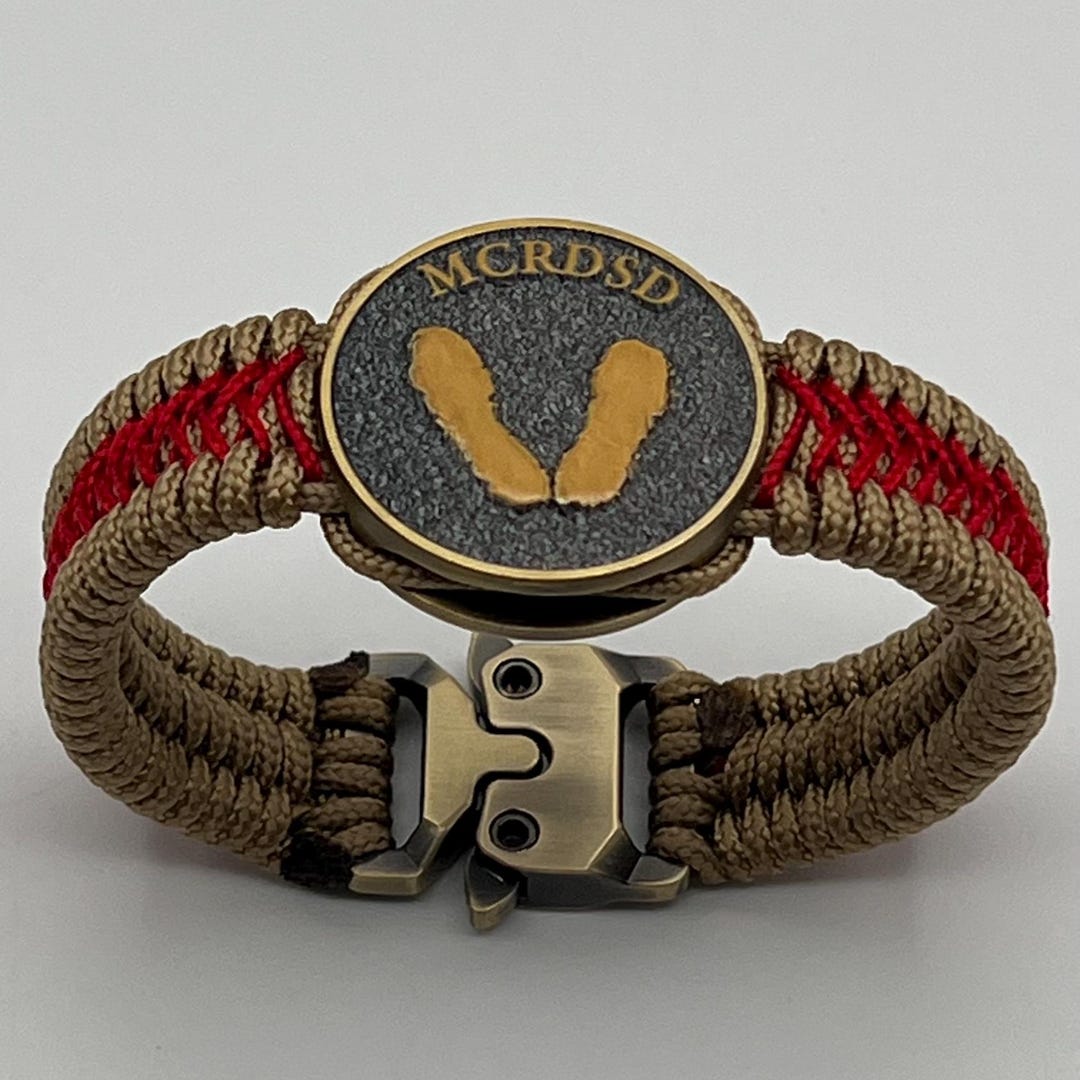 USMC Yellow Footprints Bracelet, Custom Engraved Boot Camp Graduation ...