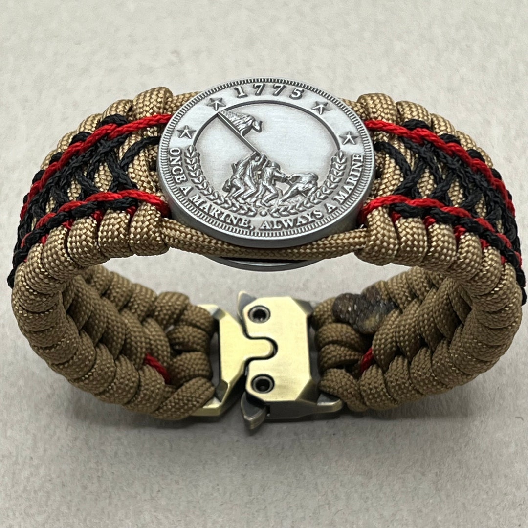USMC Iwo Jima Bracelet, Marine Corps Veteran Retirement Gift, Military ...
